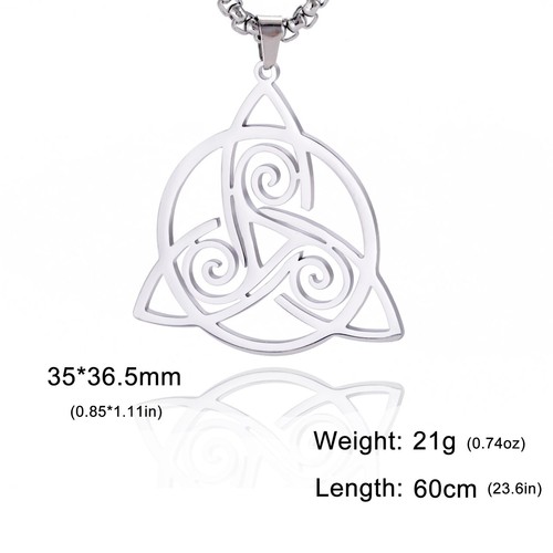 Triskelion Celtic Necklace Trinity Triskele Pendant Triple Amulet ...