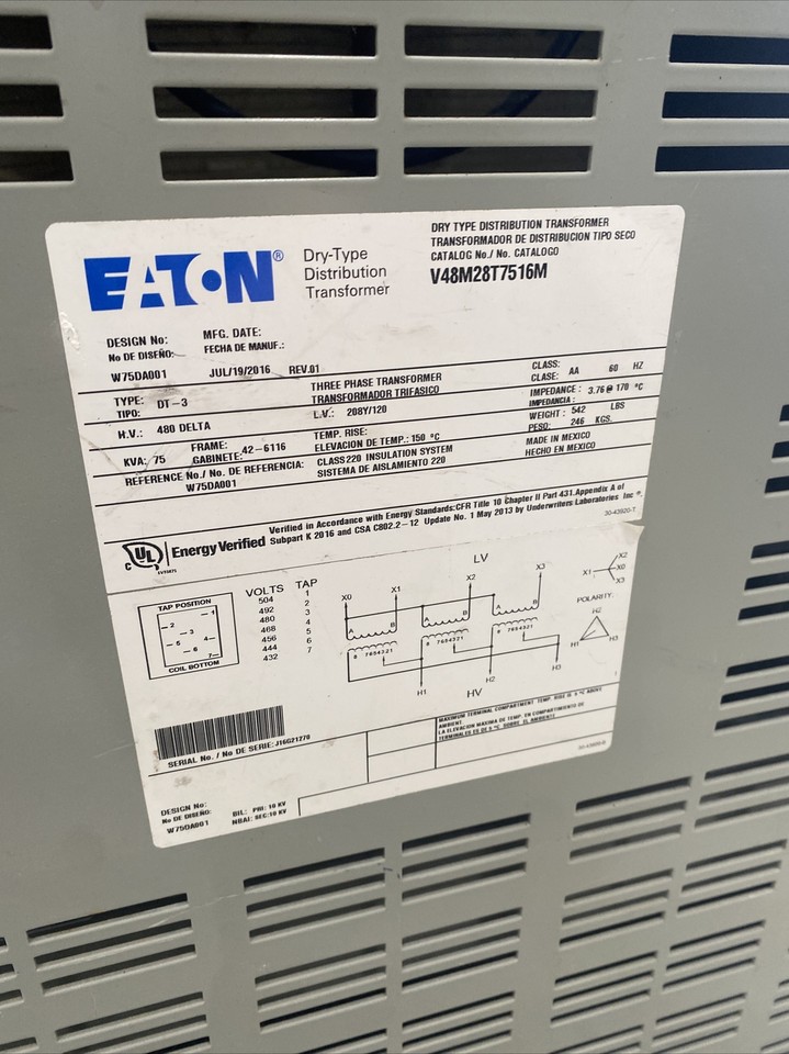 Eaton Switchboard Main + Dist 400 Amp 490Y/277 3 P/4W Nema 1 | eBay