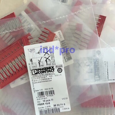 QTY: 10 FOR Phoenix Contact Shorting Strip FBSR10-5 Plug-in Bridge ...