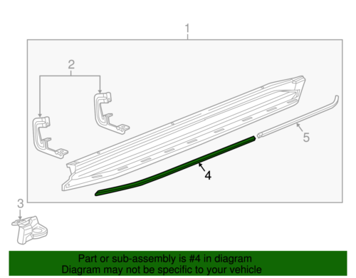 GM Bright Chrome Driver Side Assist Step Insert 22813724 | eBay