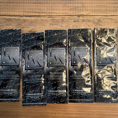 5 Packets Designer Skin LVX 55x Intensity Bronzer Tanning Bed Lotion ...