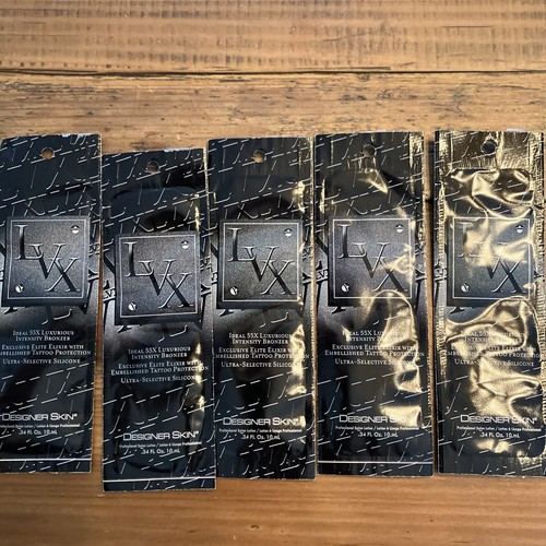 5 Packets Designer Skin LVX 55x Intensity Bronzer Tanning Bed Lotion ...