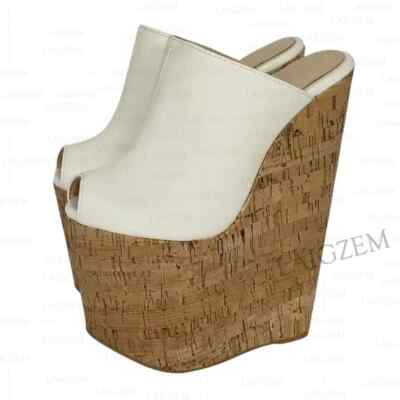 Women Pumps Peep Toe Wedges Platform 20CM High Heels Sandals Party ...