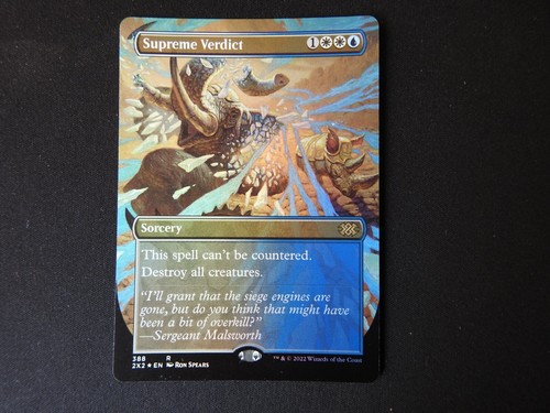 Supreme Verdict Borderless FOIL NM [Double Masters] #1 Mtg Magic Free ...