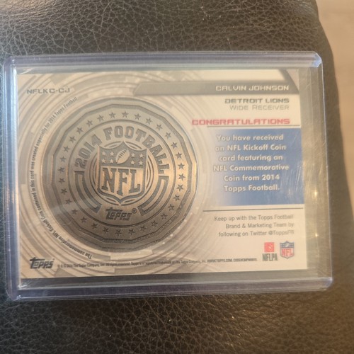 2014 Topps NFL Kickoff Coin Card Calvin Johnson #NFLKC-CJ HOF | eBay