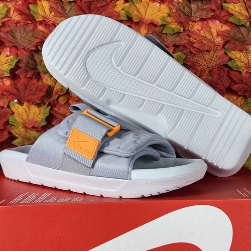 Nike Asuna 3 NN Slides Sandals Light Smoke Grey / Bright Mandarin FB2184-002 | eBay