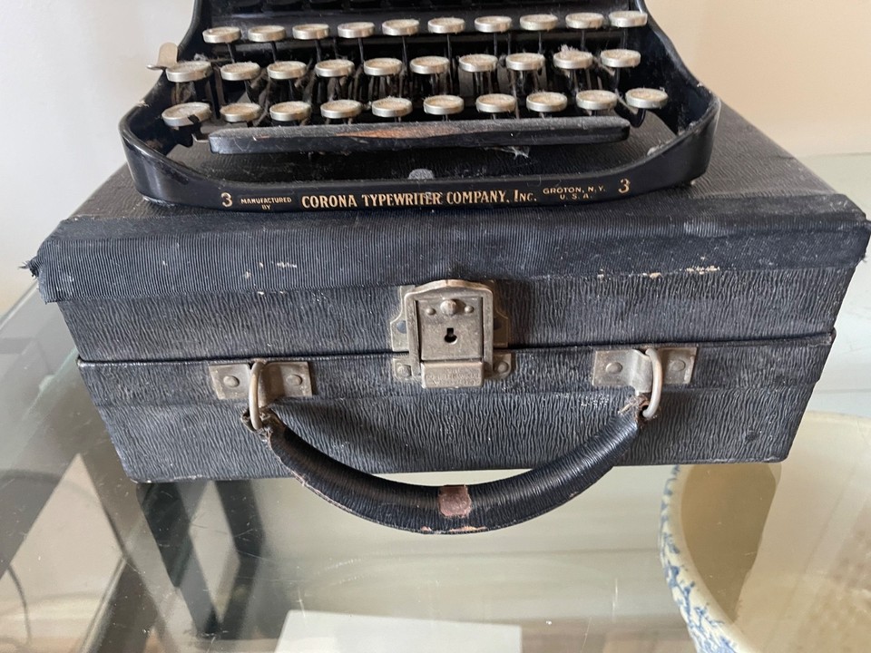 RARE Corona 1917 Model 3 Portable Typewriter with Case Made in Groton ...