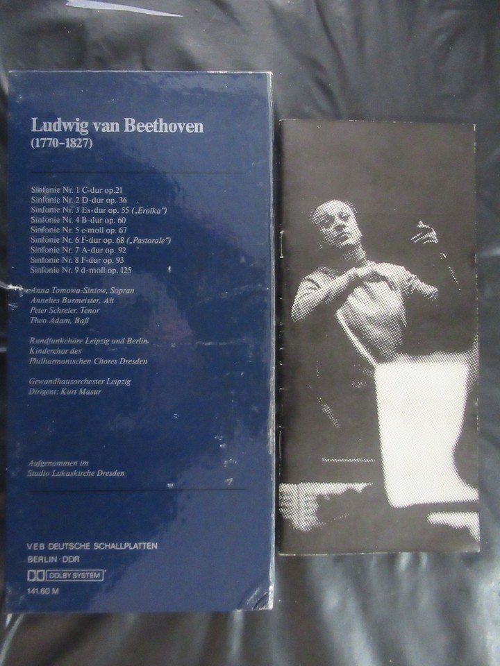 MASUR Beethoven - Die Sinfonien / Reissue 6 MC Box DDR 1979 ETERNA 6 MK ...