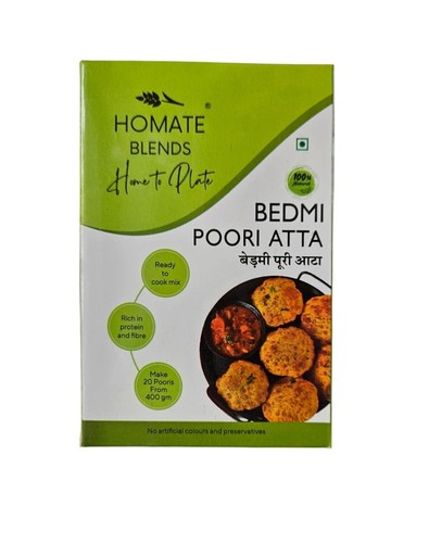 Homate Blends Bedmi Poori Ready Mix Atta For Crispy & Spicy Pooris-400 ...
