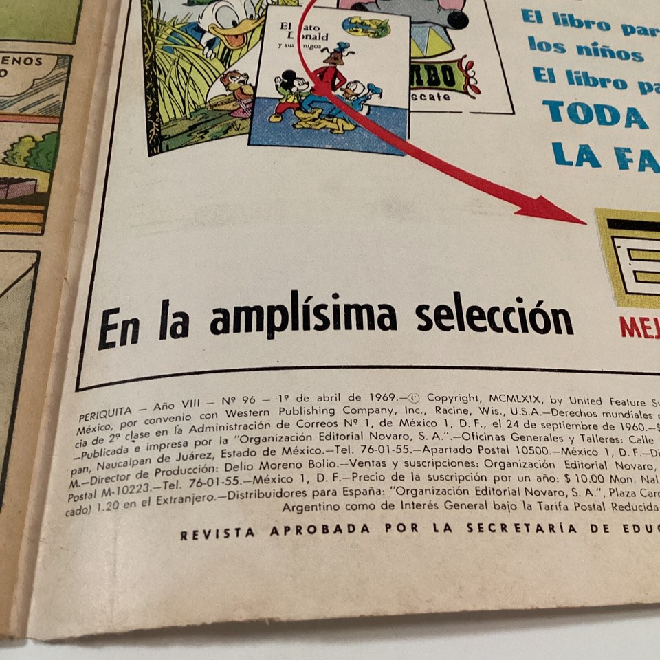 1969 SPANISH MEXICAN COMICS PERIQUITA #96 NANCY & SLUGGO NOVARO MEXICO | eBay