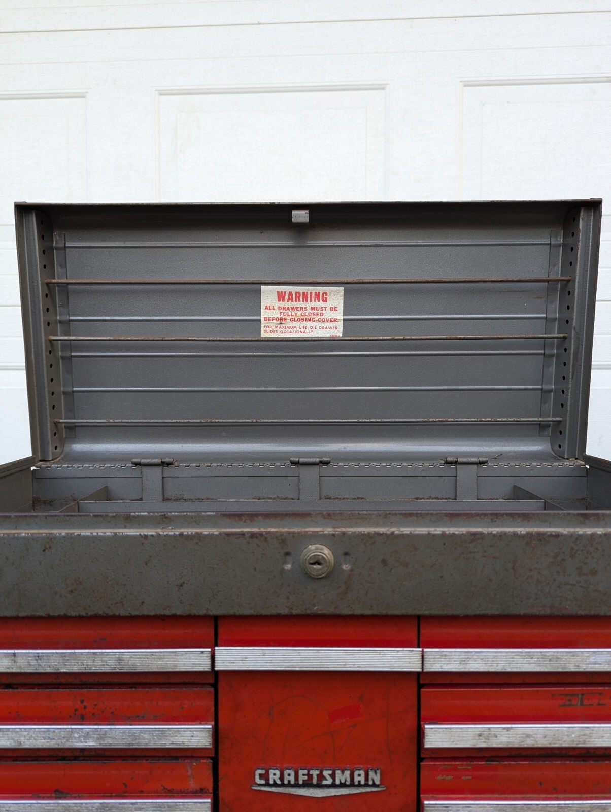 Vintage Craftsman Red & Gray 10-Drawer Tool Box 1960's - Made In USA ...