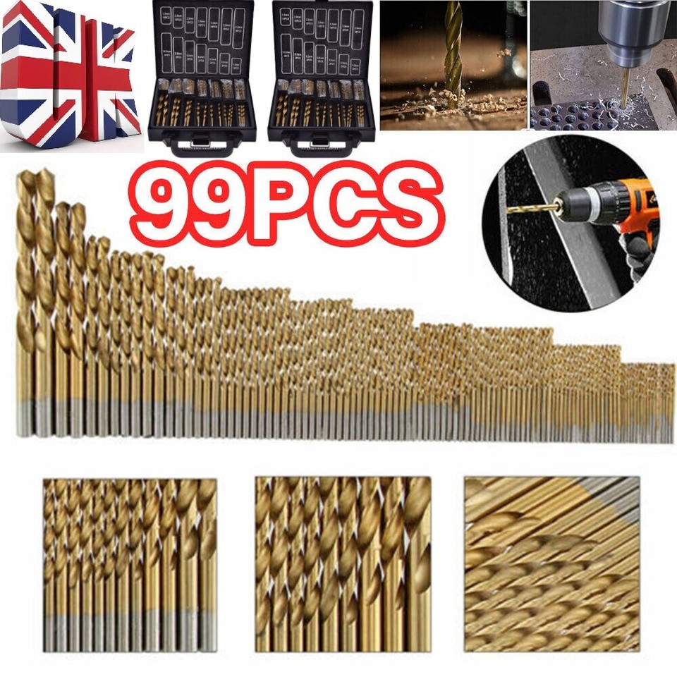 99PCS Cobalt Drill Bits Set for Stainless Steel Metal HSS-Co Cobalt Bit ...