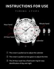 LIGE Men Watch Silver Steel Bracelet Date Display Wristwatch Business ...