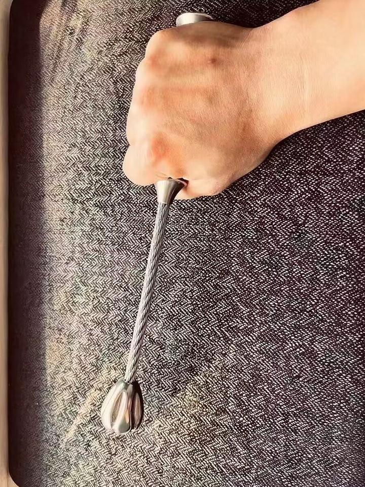 Solid Stainless Steel Kung Fu Pumpkin Melon Hammer Wushu Martial Arts ...