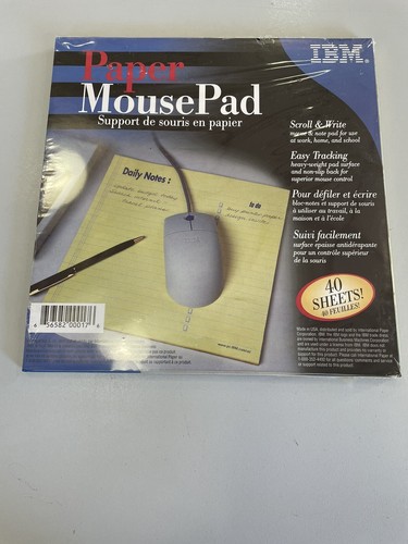 Vintage PAPER MOUSE PAD NOS IBM 40-SHEETS To Do List NEVER OPENED | eBay