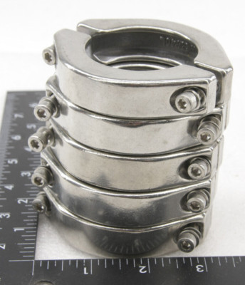 (5) 2 1/4" Clamps Stainless Steel DN 32/40L Heavy Duty Flange Couplings ...