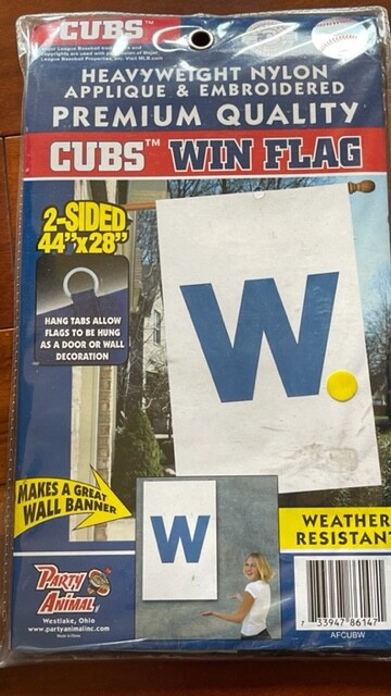 CUBS WIN FLAG HEAVYWEIGHT NYLON APPLIQUE & EMBROIDERED PREMIUM QUALITY ...