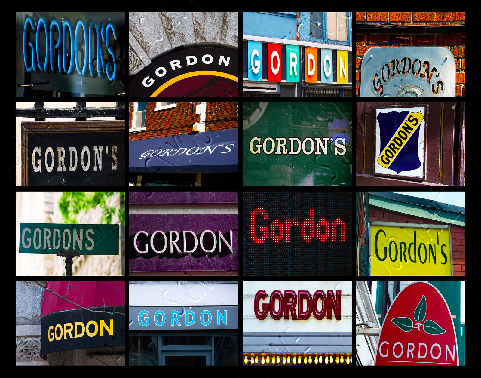 GORDON Name Poster featuring photos of actual signs | eBay