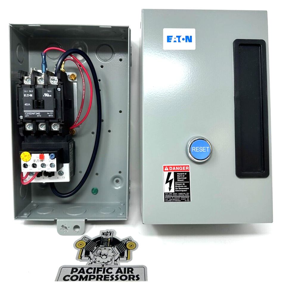 EATON AIR COMPRESSOR MAGNETIC STARTER 7.5 HP 230 VOLT SINGLE PHASE ...