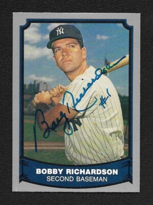 Bobby Richardson Autograph Signed 1988 Pacific Baseball Legends Yankees ...