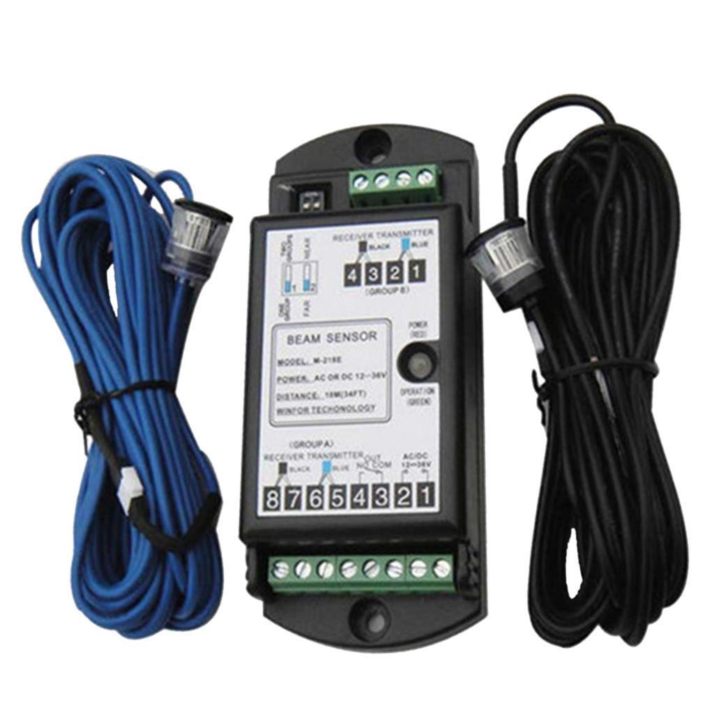 12-36V 10M Range Secure Beam Relay Output Sensor for Automatic Doors ...