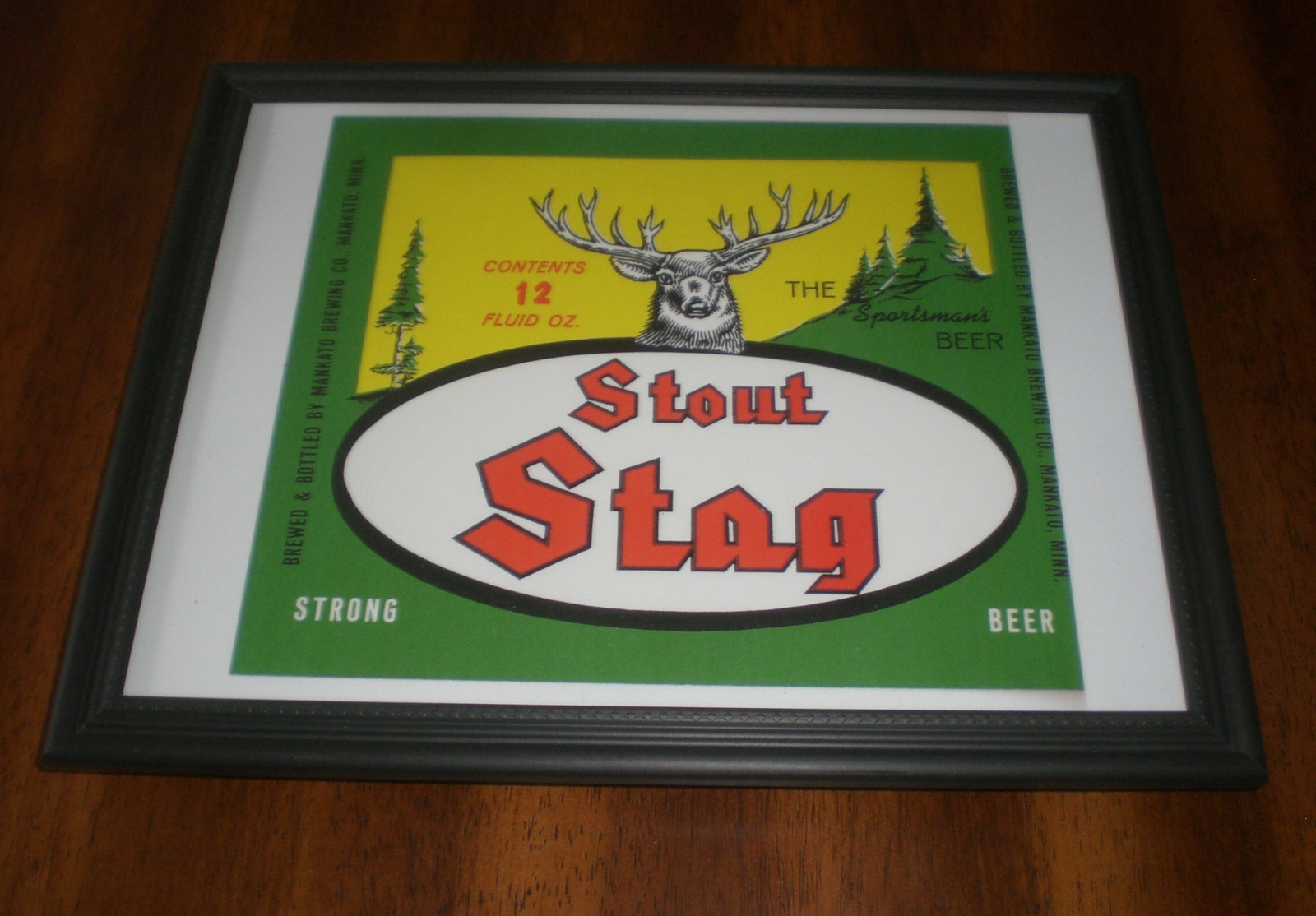 STOUT STAG STRONG BEER FRAMED PRINT - MANKATO BREWING - MINNESOTA | eBay