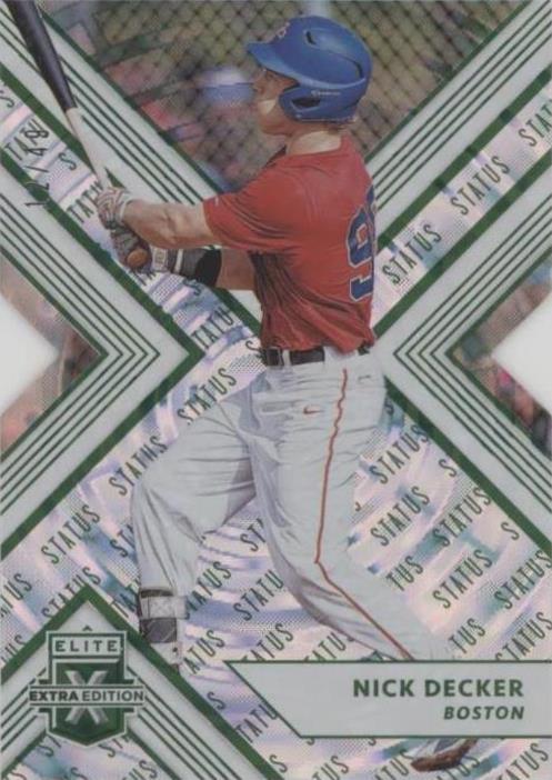 2018 Panini Elite Extra Edition - Nick Decker #63 Status Emerald Die ...