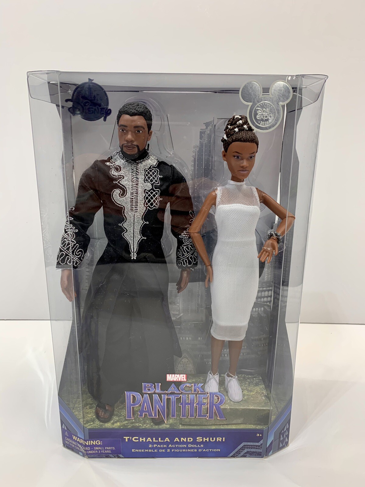 T'CHALLA AND SHURI 2-PACK ACTION DOLL SET D23 EXPO 2019 LIMITED RELEASE ...