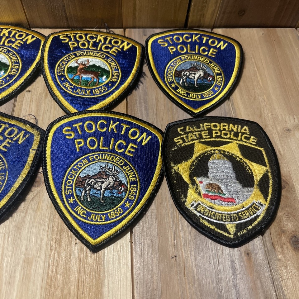 Stockton Police & State Police shoulder Patches Lot Of 10 | eBay