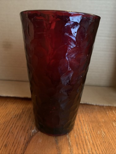 Seneca Driftwood Red Crinkle Glass Iced Tea Sh16 | eBay