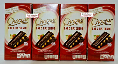 Choceur Dark Chocolate with Roasted Hazelnuts 7.05oz/200g (4 Bars) | eBay