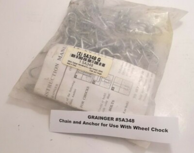 GRAINGER 5A348 Chain and Anchor for Use With Wheel Chock - Prepaid ...