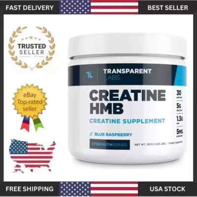 Transparent Labs Creatine Monohydrate HMB Powder Muscle Strength Blue ...