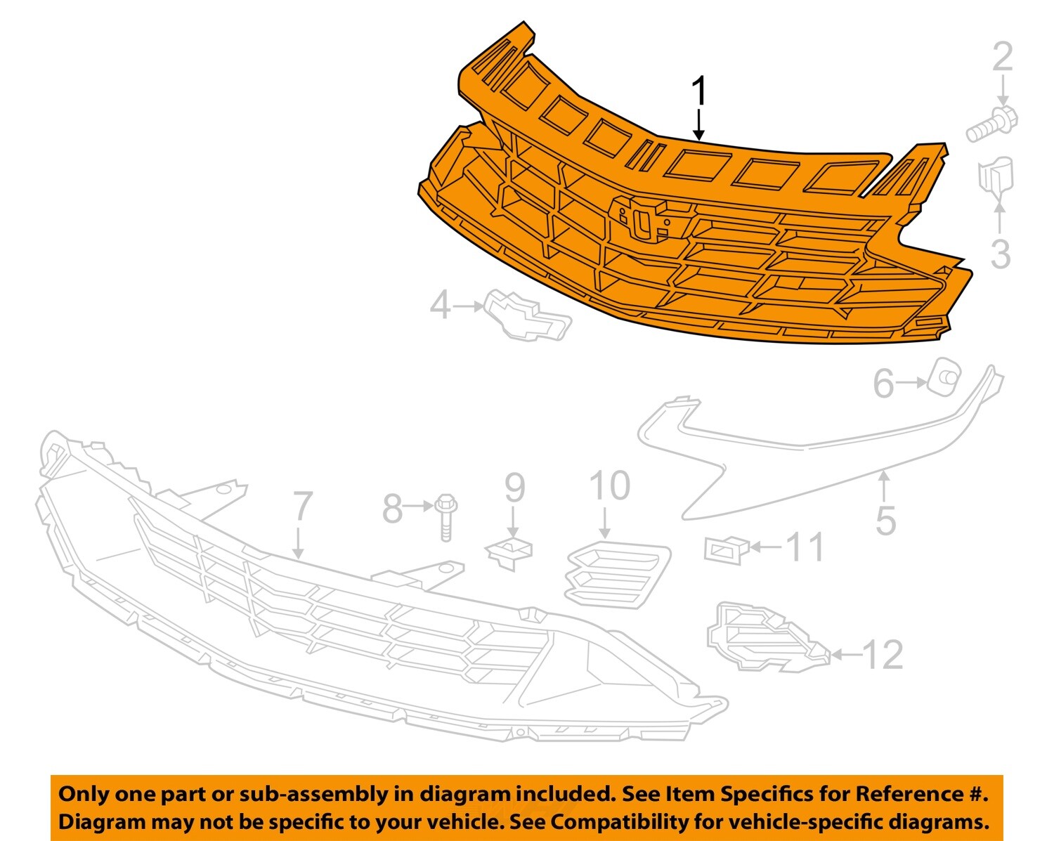 2020-2021 CAMARO LZ UPPER GRILLE NEW GM # 84047465 | eBay