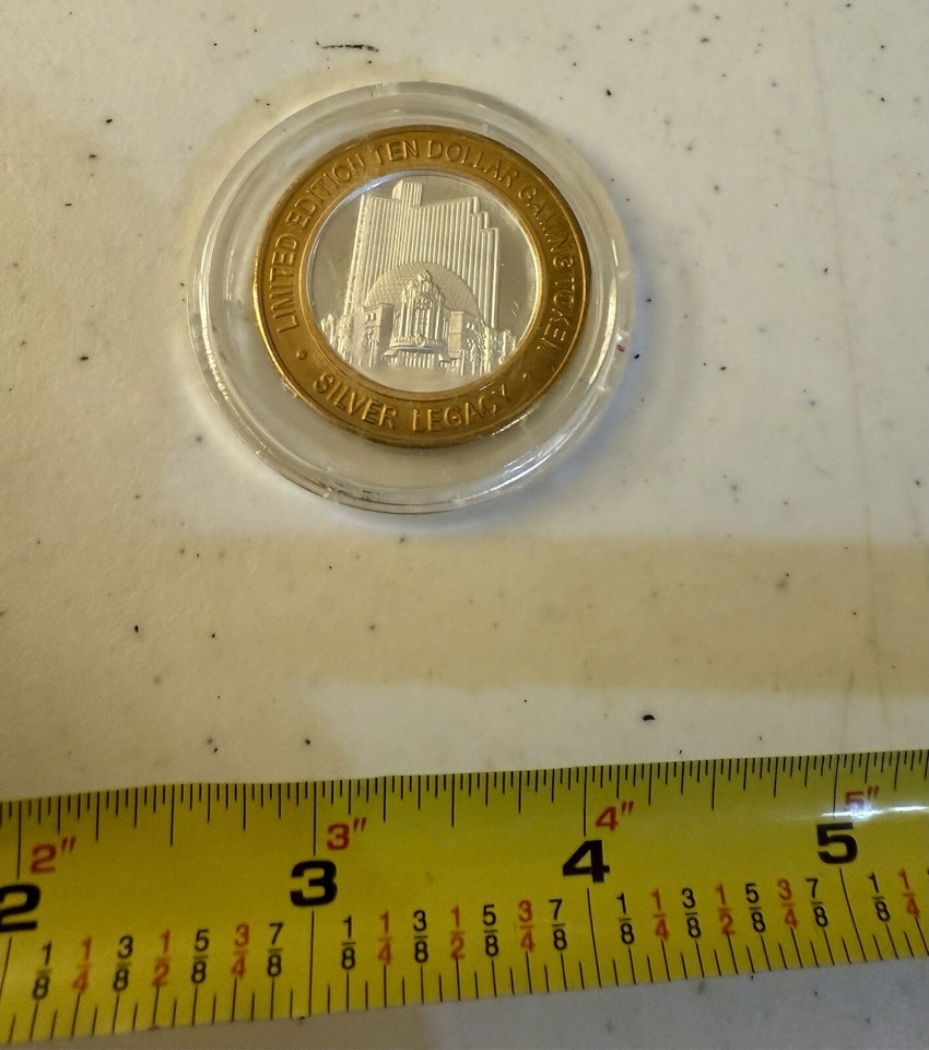 Limited Edition Ten Dollar Gaming Token Sliver Legacy 10th Slots.999 ...