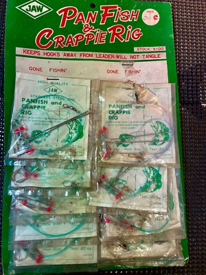 Vintage JAW Brand Pan Fish & Crappie Rig Dealer Display Card | eBay