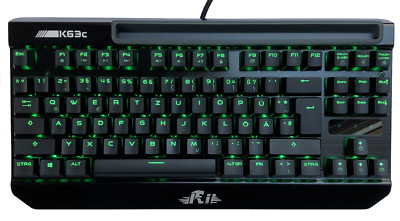 Rii K63C Mechanische Gaming Tastatur grüne Tastenbeleuchtung keyboard ...