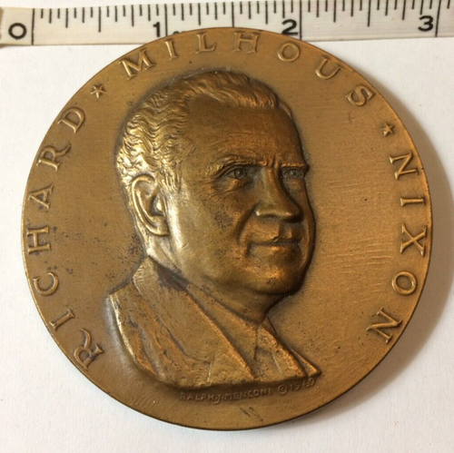 RICHARD MILHOUS NIXON 1969 RALPH J. MENCONI - 37th PRESIDENT - MEDALLIC ...