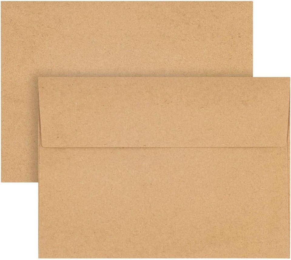 2 or 50 Pack Kraft Envelope 4 X 6 Inch Brown Envelopes,A4 Envelope Card ...