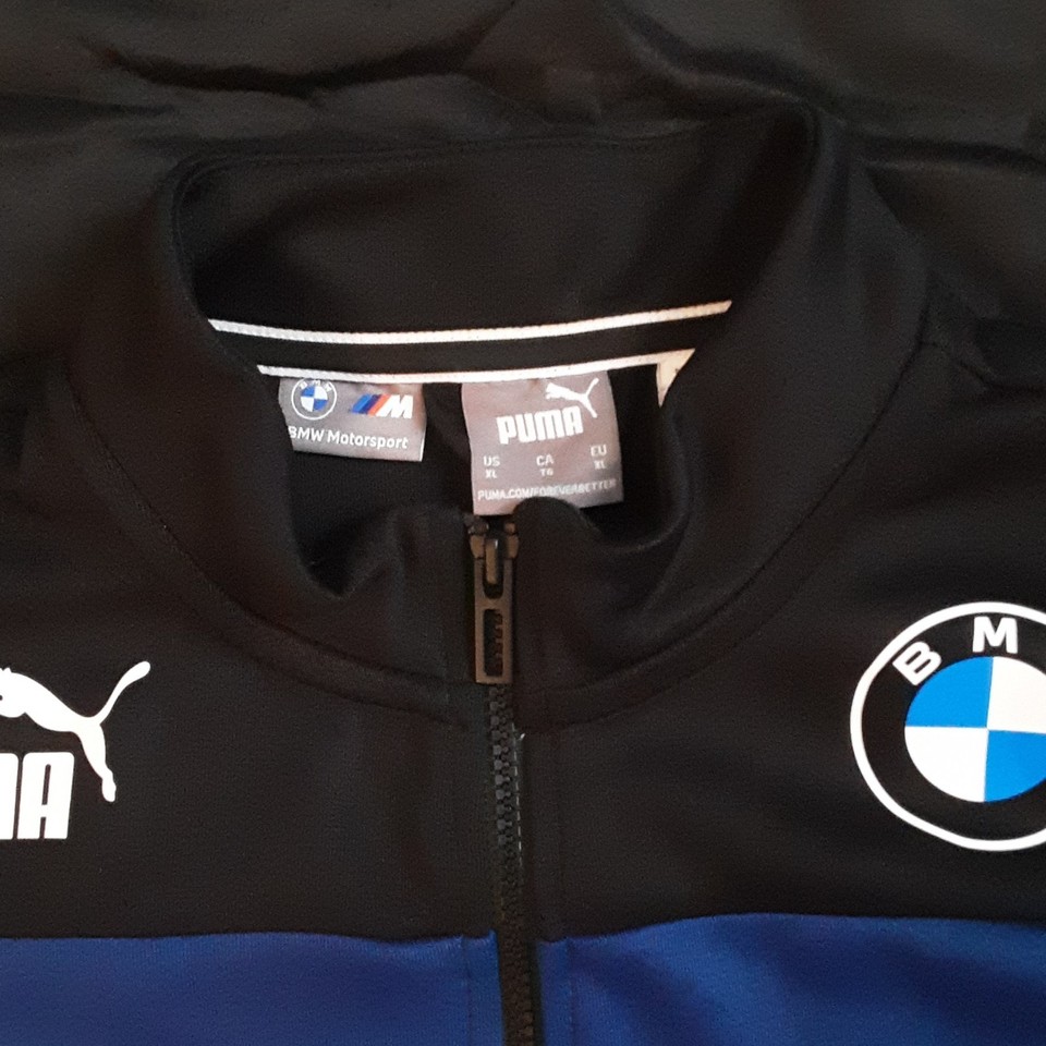 PUMA BMW M Motorsport Men's Track Jacket XL Black/Blue/Orange Full-Zip ...