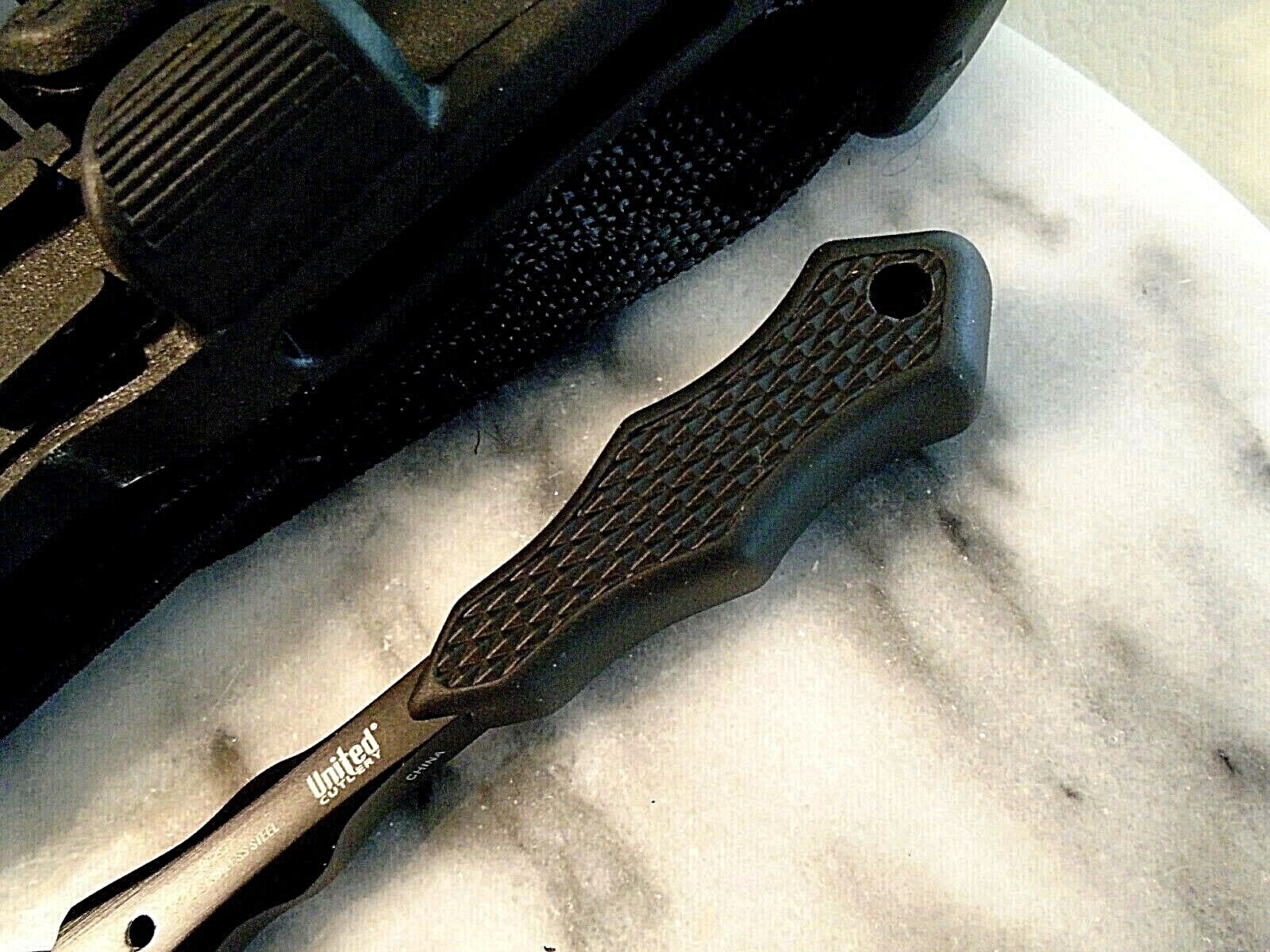 M48 Urban Stinger Black Dagger Dual Edge Knife Spike Full Tang UC2937 8 ...