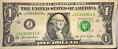 2011 November 14, 2011 One Dollar Birthday /Anniversary Note | eBay