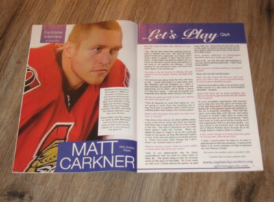 Enform 2012/13 magazine Matthew MATT Carkner Q&A Ottawa Senators TOMMY ...