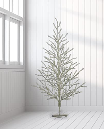 40 Inch Tinsel Christ mas Tree - 3.33 Foot Tinsel Pine Tree Antique ...