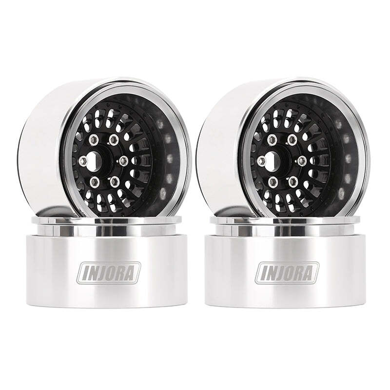 INJORA -10mm Offset Aluminum 1.9 Beadlock Wheels for SCX10 Pro TRX4 VS4 ...
