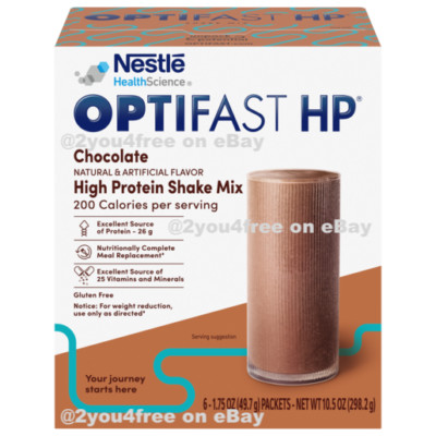 OPTIFAST® HP | HIGH PROTEIN SHAKE MIX | CHOCOLATE or VANILLA | 4 BOXES ...