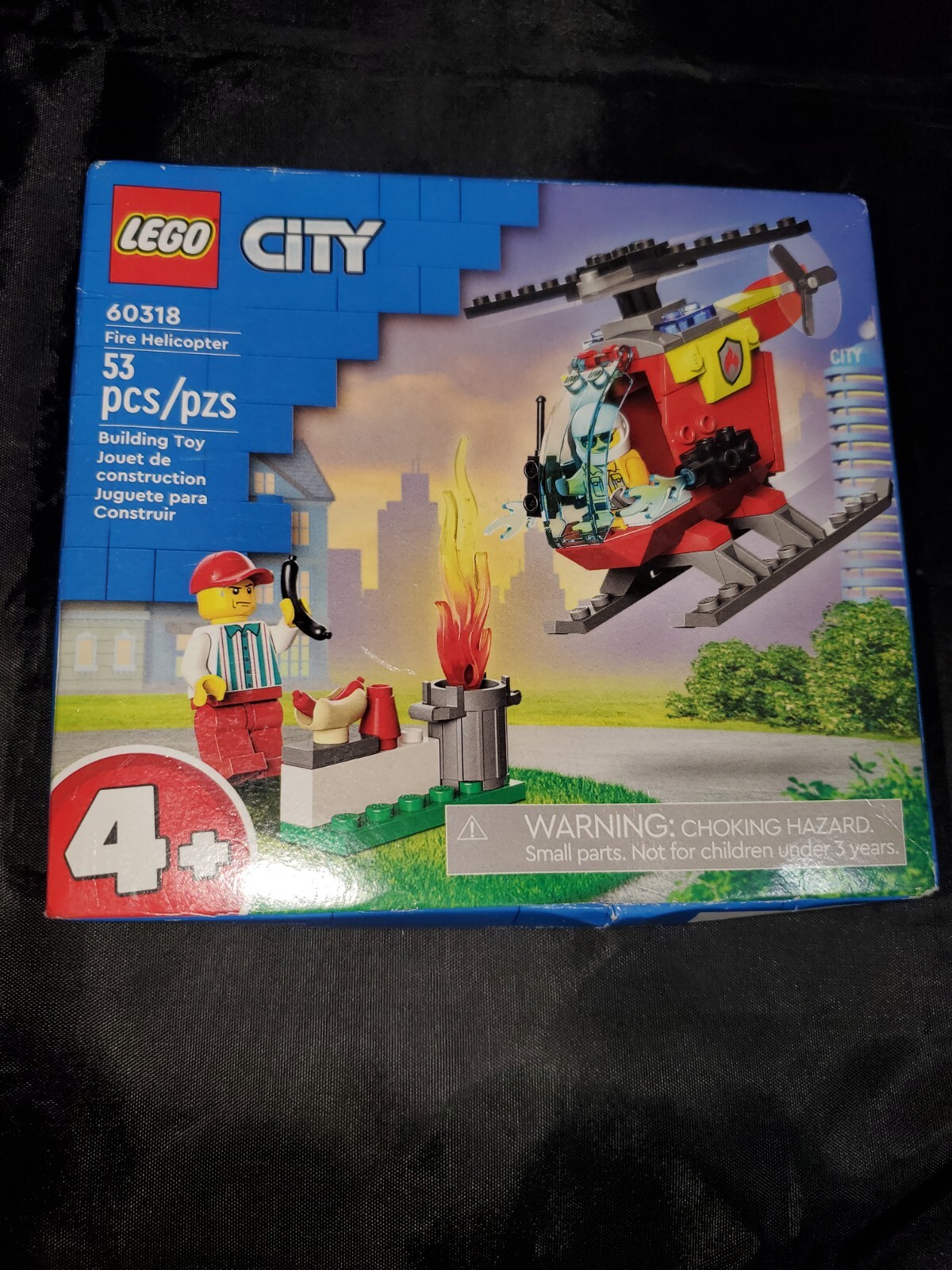 LEGO City Fire Helicopter 60318 Building Kit Playset 53 Pieces ...