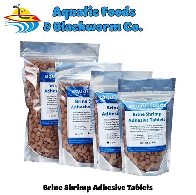 Brine Shrimp Glass Adhesive Tablets for Oscars, Catfish, Cichlids, All ...