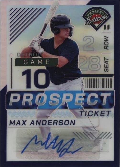 2024 Panini Prospect Edition - Max Anderson #49 Purple Prizm Signatures ...