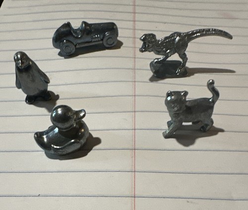 Genuine Monopoly Tokens Rubber Duck, Penguin, T-Rex Dinosaur Kitty Cat ...